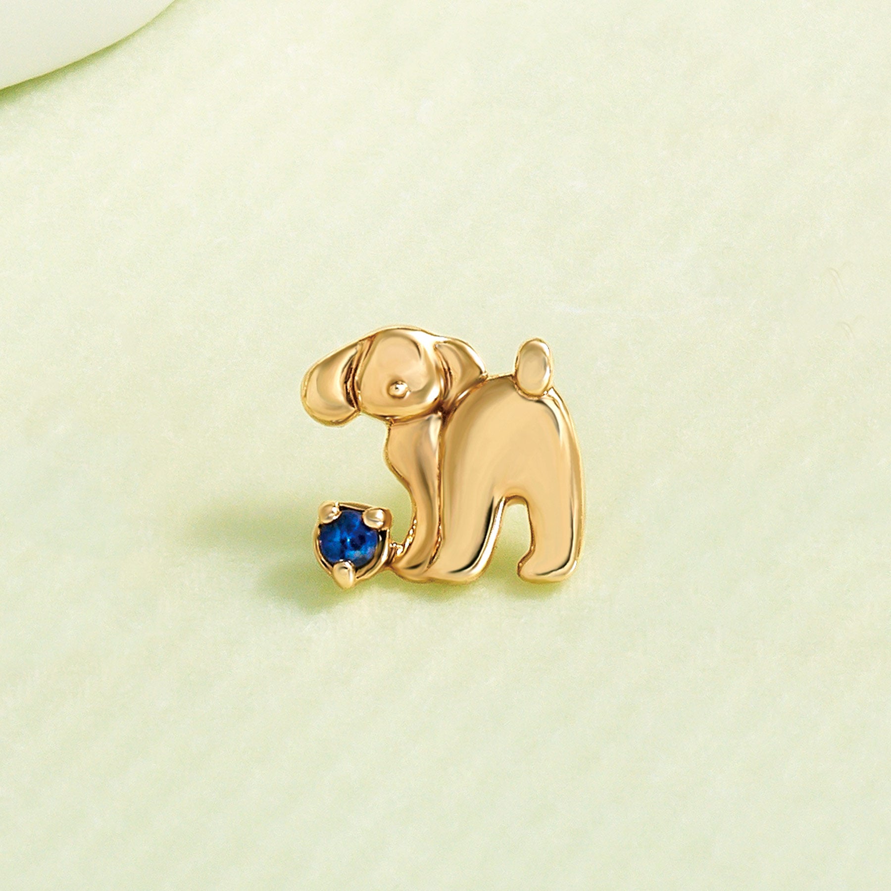 [Solo Earring] 18K/10K Poodle Single Earring (Yellow Gold) – TAKE-UP ...